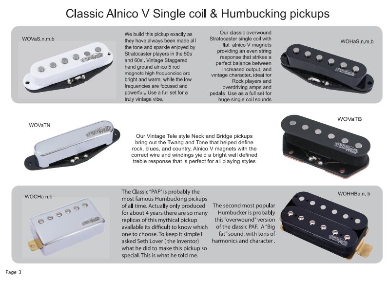 Wilkinson Brand Pickups and Bridge for Guitar and Bass – Aiersi Guitar ...