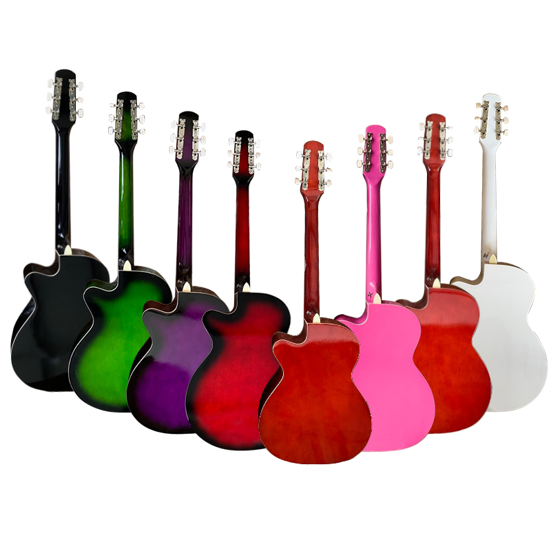 38 Inch Basswood Cutway Colored Acoustic Guitar Model SG41 - Aiersi ...