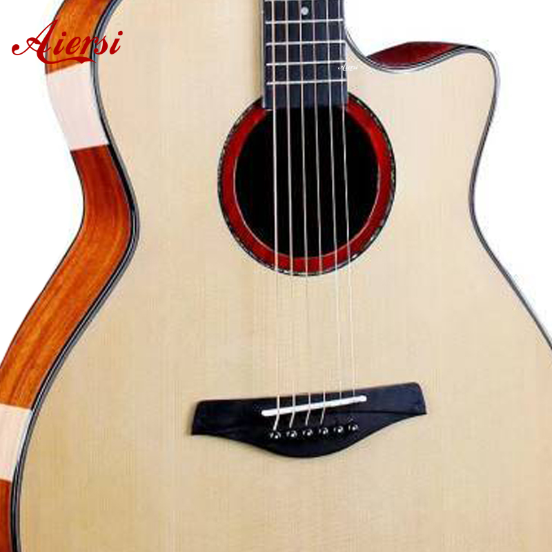Glossy 41 Inch GA Solid Spruce Top Acoustic Guitar – AIERSI