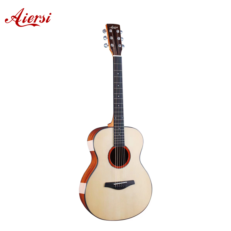 Glossy 38 Inch Solid Spruce Top Orchestra Acoustic Guitar – AIERSI GUITAR