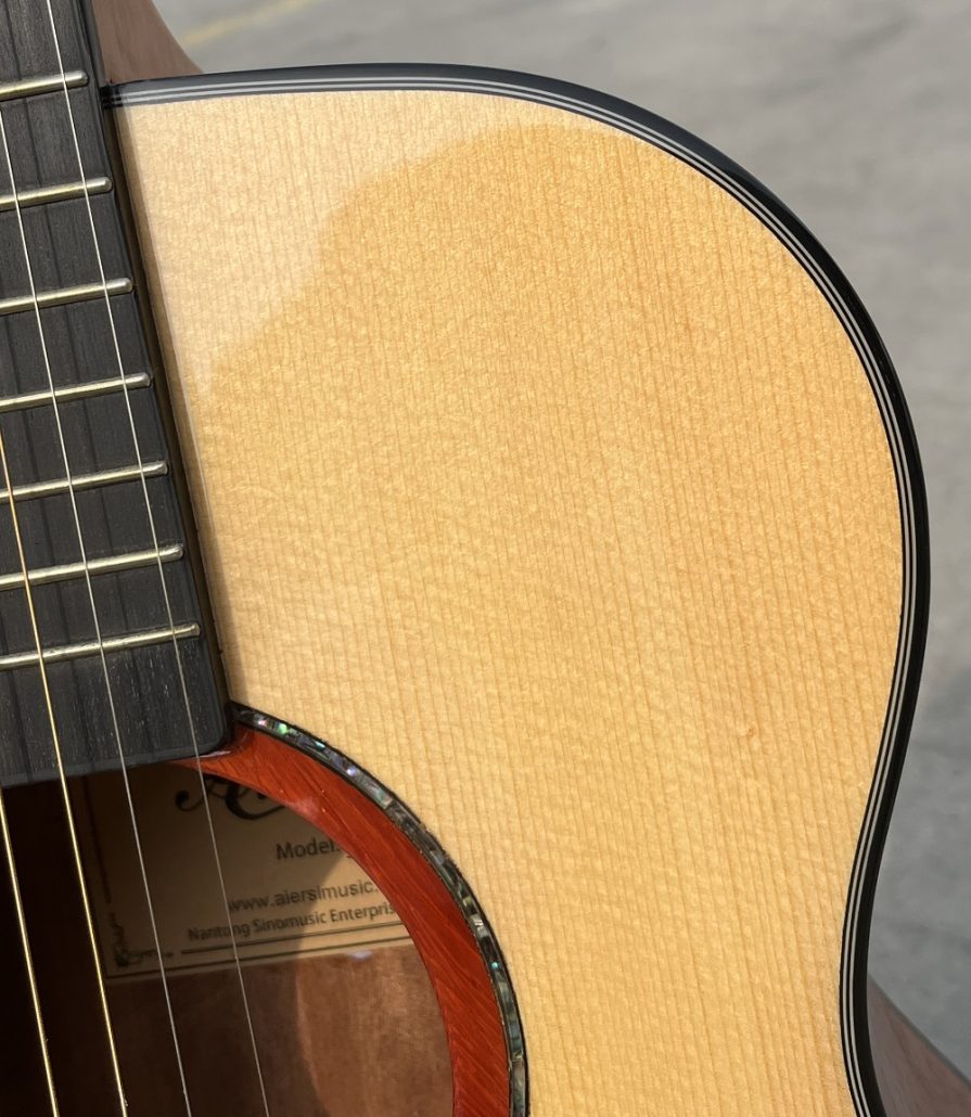 Glossy Solid Spruce Top Mahogany Orchestra Acoustic Guitar Aiersi Guitar