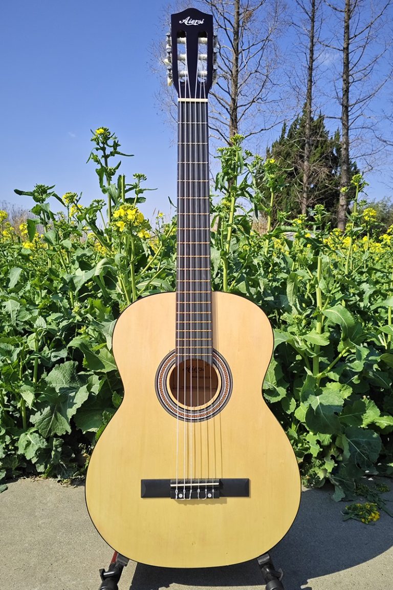 39 Inch Natural Linden wood Practice Classical Guitar - Aiersi Guitar