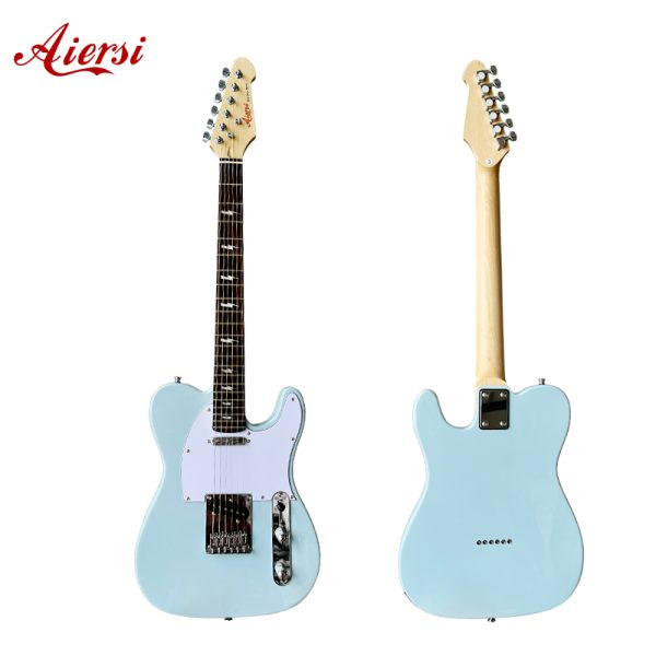 Sky Blue Colour Lightning Tele Electric Guitar - Aiersi Guitar