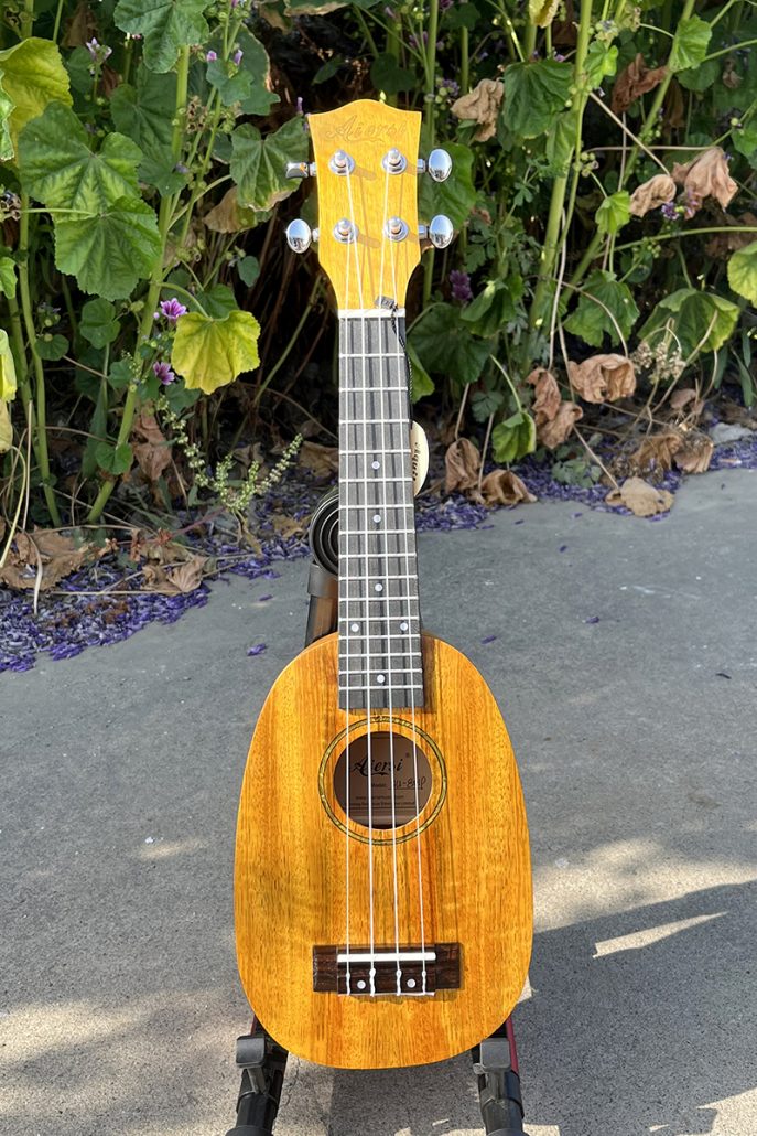 Curly Mango Wood Pineapple Soprano Ukulele - Aiersi Guitar