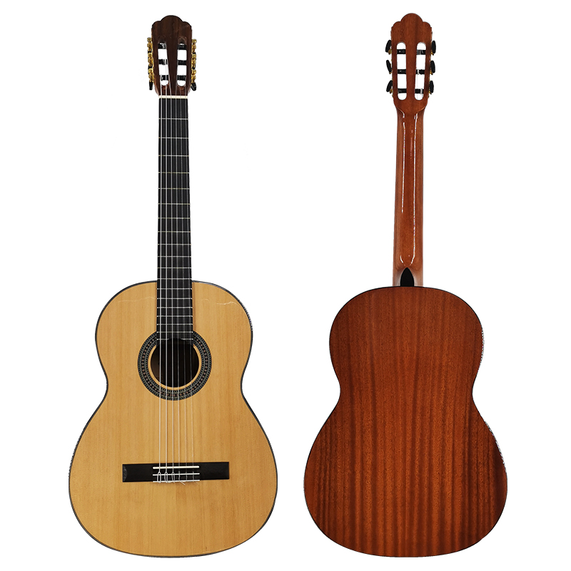 Solid Spruce Top Mahogany Classical Guitar SC02SM – Aiersi Guitar Bass ...