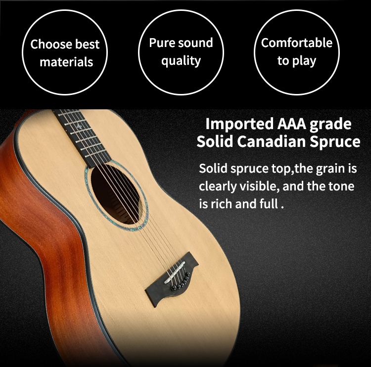 40 Inch Solid Spruce Top Mahogany Body Acoustic Guitar Sg02sm Aiersi