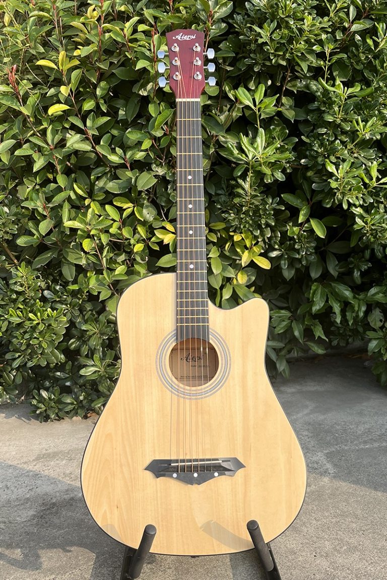 38 Inch Natural Cutaway Practice Acoustic Guitar - Aiersi Guitar