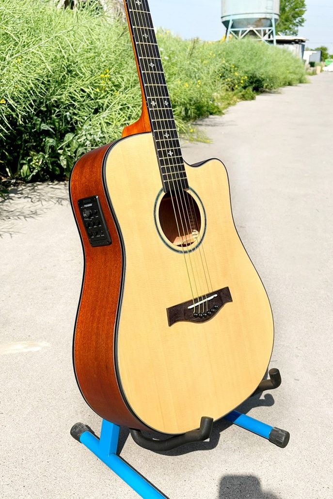 40 Inch Solid Spruce Top Mahogany Body Electric Acoustic Guitar