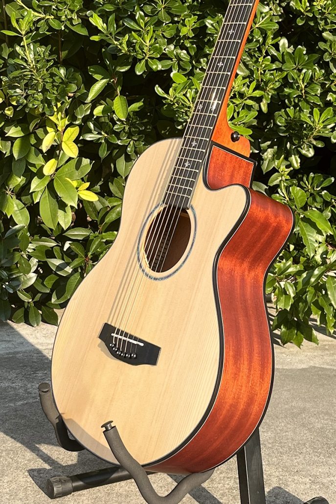 OM Style Matt Finish Solid Spruce Top Acoustic Guitar - Aiersi Guitar