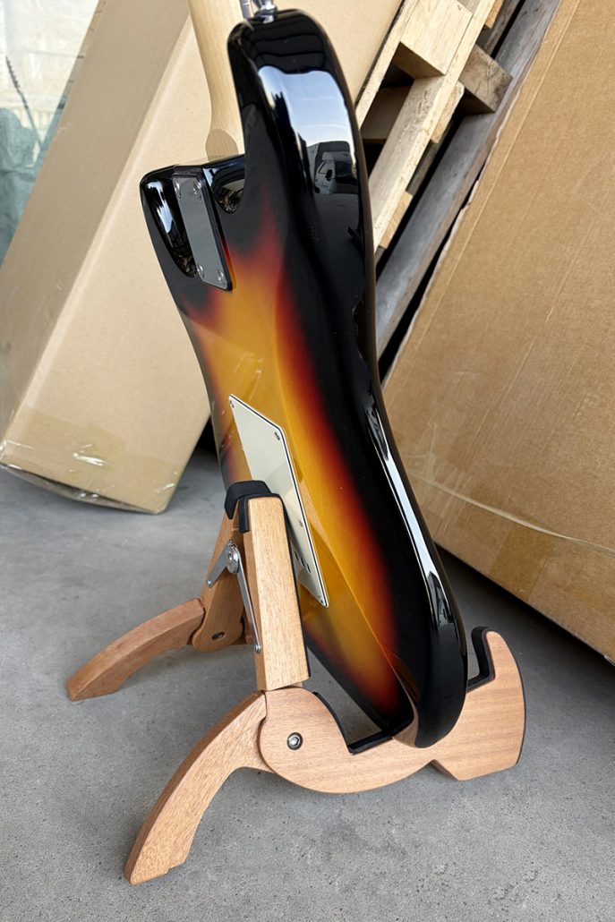 Foldable Solid Wood Music Stand for Guitar Bass - Aiersi Guitar
